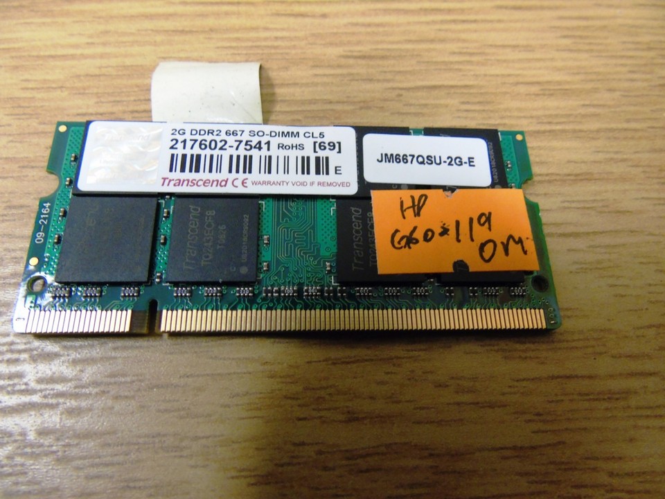 HP G60-119OM 2GB 667MHz PC2 5300S DDR2 Memory Module RAM 498475-001 | eBay