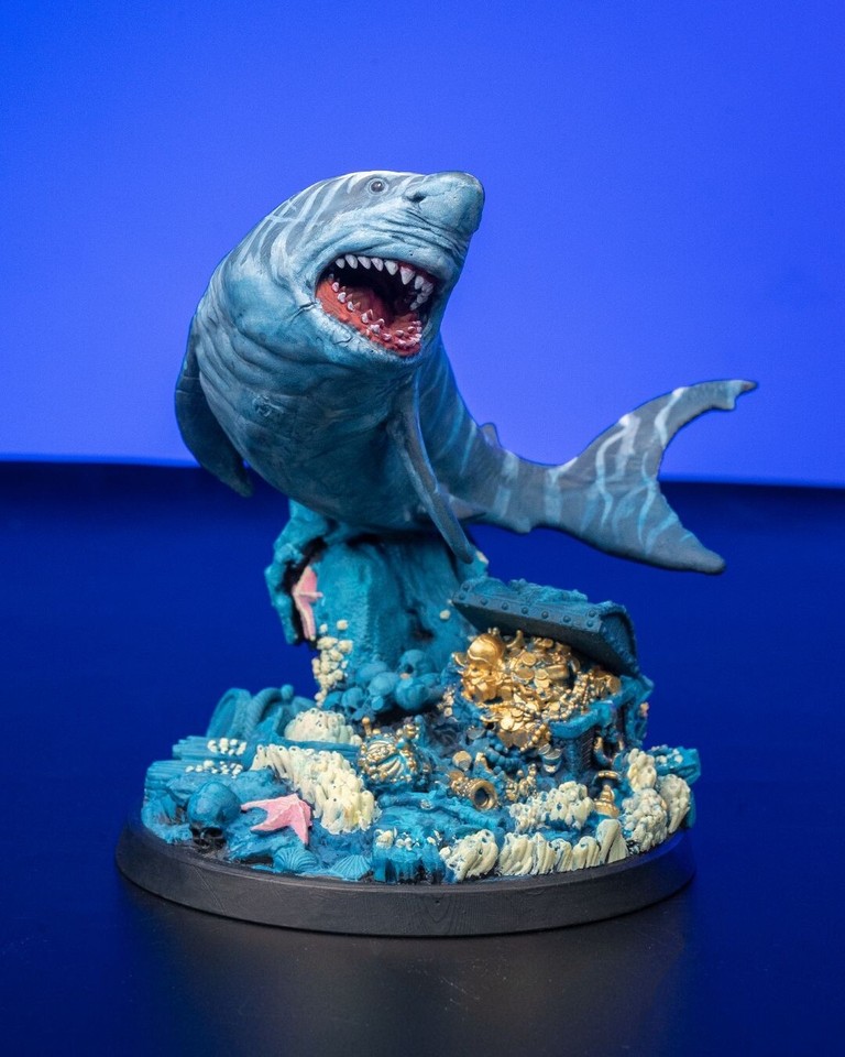 White Shark - A Tale From The Deep - 32mm Unpainted DnD Miniatures | eBay