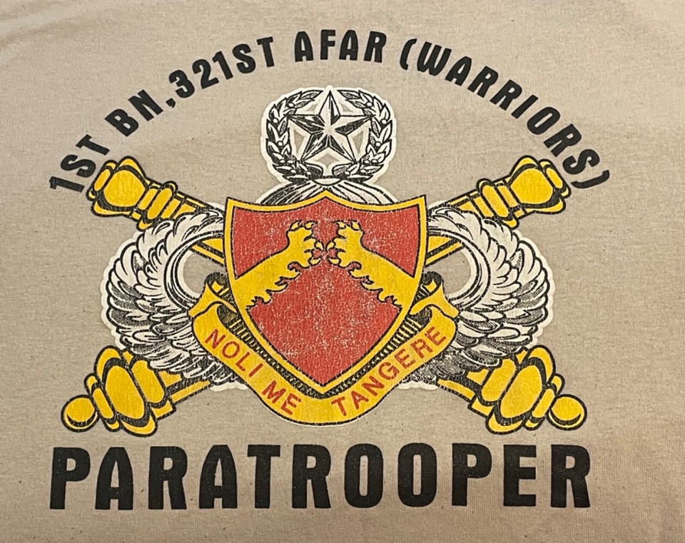 US ARMY PARATROOPER 1/321 AFAR 82nd Abn PT shirt Original | eBay