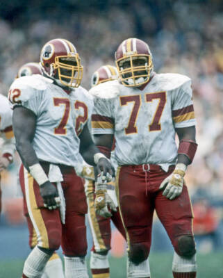 Defensive linemen Dexter Manley and Darryl Grant of the Washingt- 1983 ...