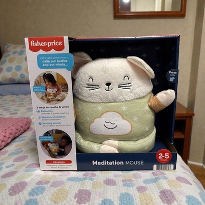 Fisher-Price Meditation Mouse Sound Machine Toddler Plush Toy Lights ...