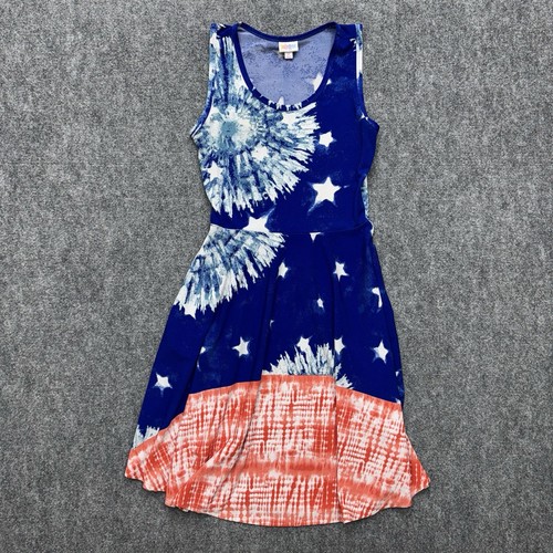 Lularoe Nikki ? Dress Women's size S Small stars blue | eBay