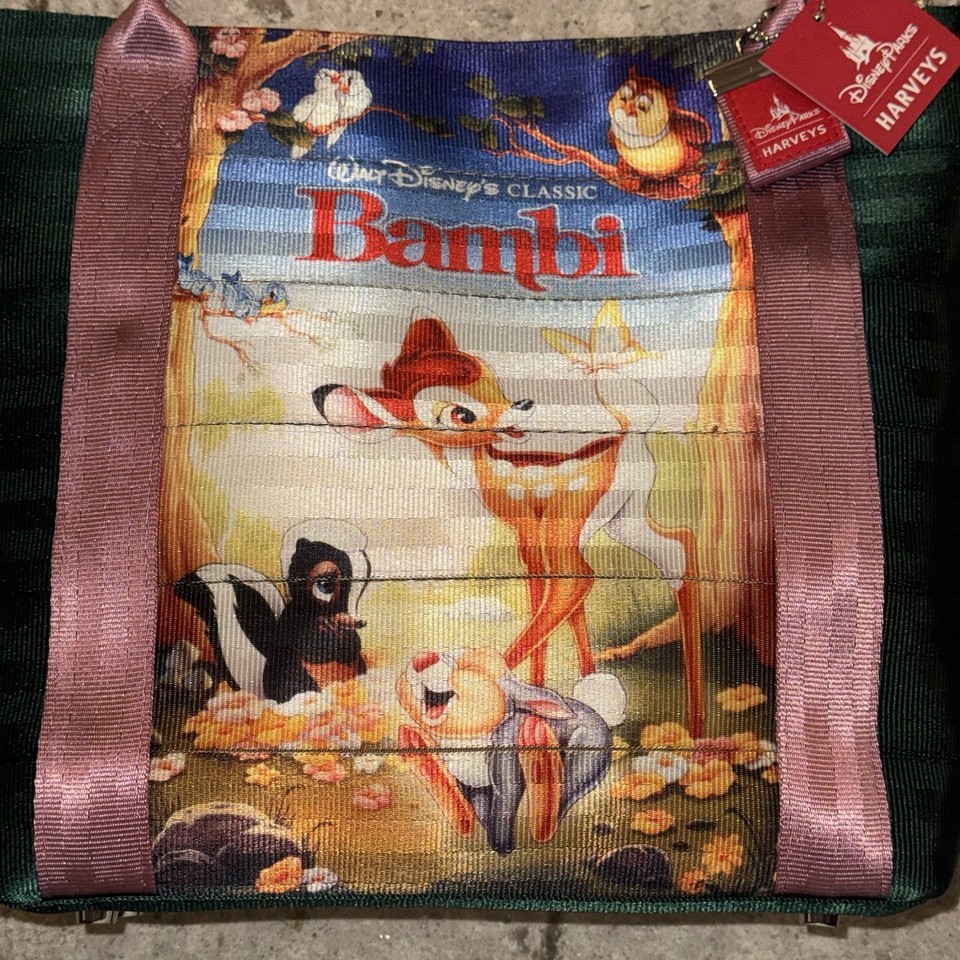 2025 Disney Parks Harveys Bambi Thumper Flower Poster Tote Bag New With ...