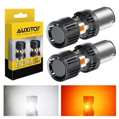 White/Amber Dual Color Switchback 1157 2357 2057 LED Bulbs For Front ...