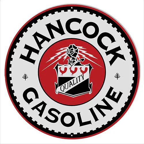 Hancock Gasoline Reproduction Motor Oil Metal Sign 30×30 Round | eBay