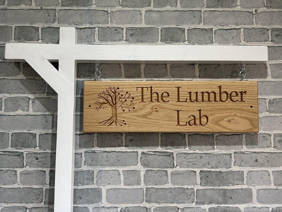 Personalised Hanging Oak House Sign – Custom Engraved House Name – Post ...