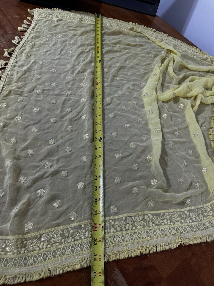 Women’s Shear BoHo hippie gypsy scarf wrap Tassels Yellow Fairy ...