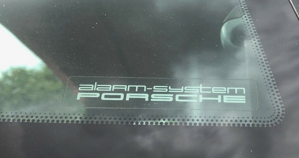 ORIGINAL PORSCHE 911 930 964 993 944 /2 968 928 2x ALARM WINDOW STICKER ...