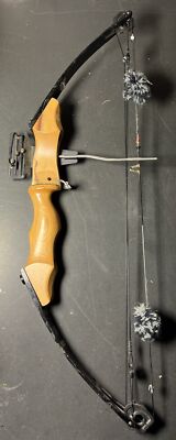 VINTAGE MARTIN ARCHERY BOBCAT WOOD RISER COMPOUND BOW RH 28" 45/65 LBS ...