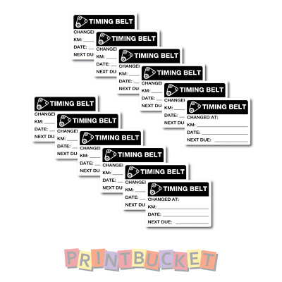 Timing Belt stickers 12 pack 70mm quality water & fade proof vinyl | eBay