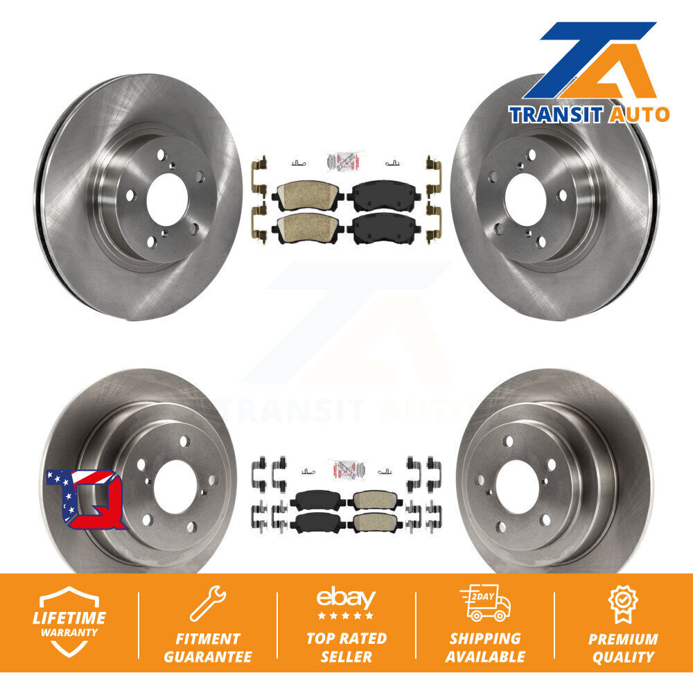 Front Ceramic Rear Semi-Metallic Pad Brake Rotor Kit For Subaru ...