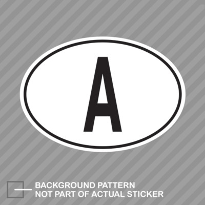 A Austria Country Code Oval Sticker Decal Vinyl Austrian euro | eBay
