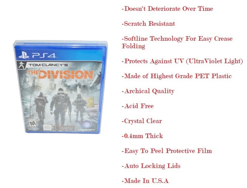 50 Plastic Protective Protectors Cases Sleeves Boxes For Sony PlayStation 4 PS4 | eBay