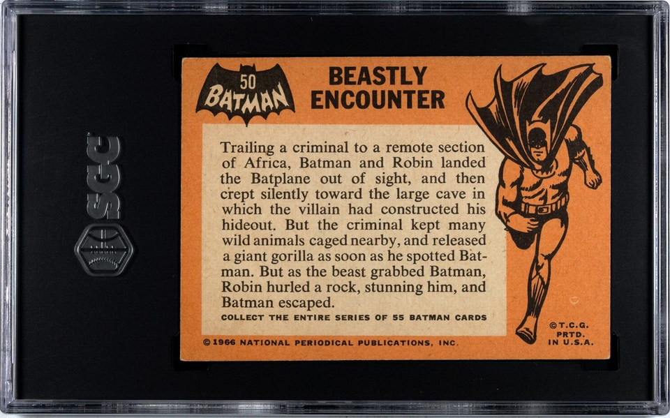 1966 Topps Batman #50 Beastly Encounter SGC 5 EX Graded Trading Card | eBay