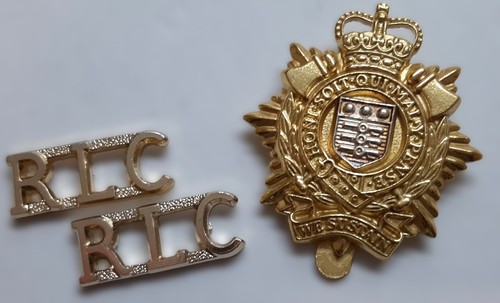 RLC Insignia Set British Army Shoulder Titles & Hat Badge Royal ...