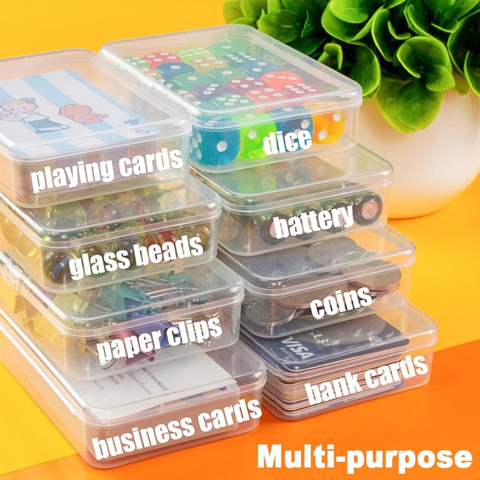 Trading Card Storage Box Plastic Card Box for 1500+ Sports Playing Card ...