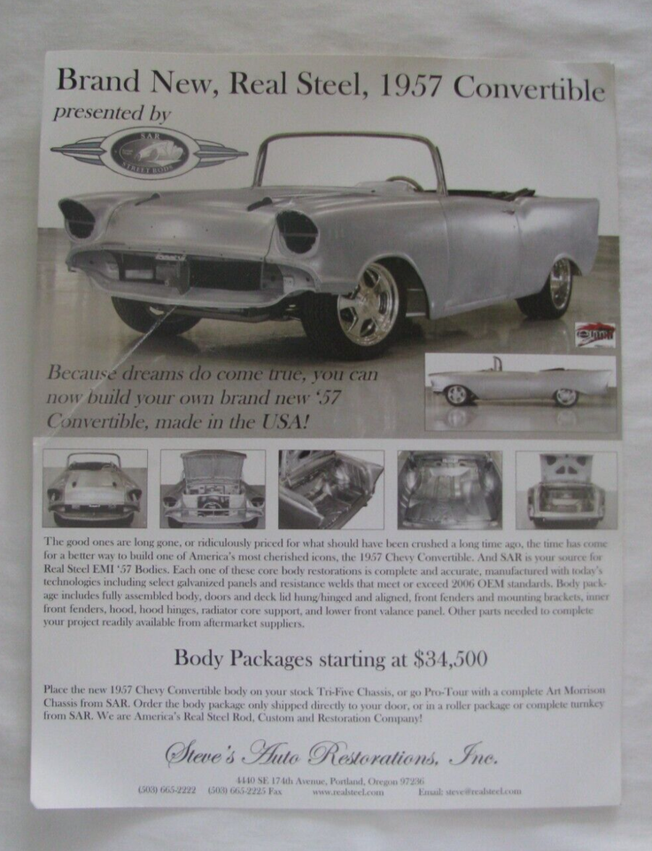 '55 and '57 Chevrolet Convertible auto parts advertising | eBay