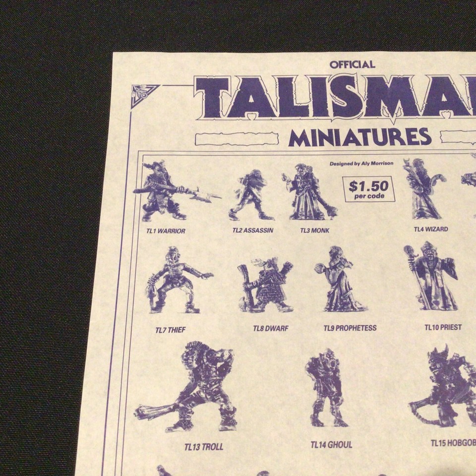 Vintage Talisman Board Game 2nd Edition Official Miniatures ...