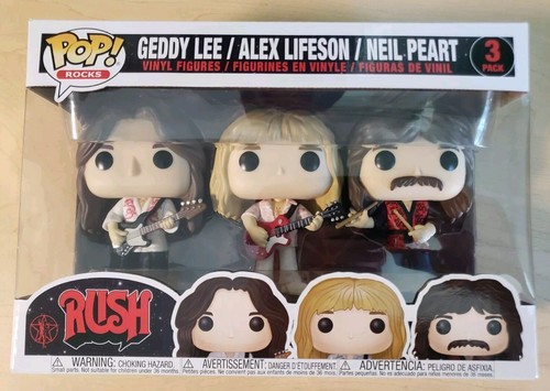 Funko Pop 'Rocks' RUSH Vinyl Figure 3-Pack New GEDDY LEE Alex Lifeson ...