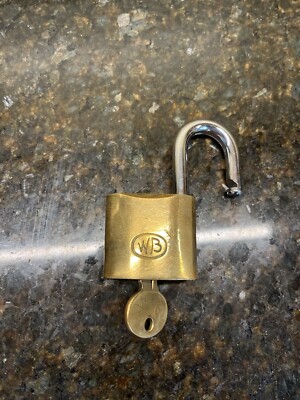 WB Brass Lock W/ Key U.S. Department Of Energy (USDOE) Nuclear Research ...