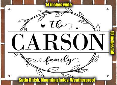 Carson Family Decorative Metal Door or Wall Plaque (Style 1) | eBay
