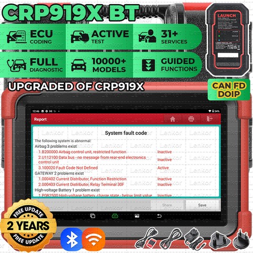 LAUNCH X431 CRP919XBT PRO CRP919EBT diagnostics OBD Systèmes Complète ...