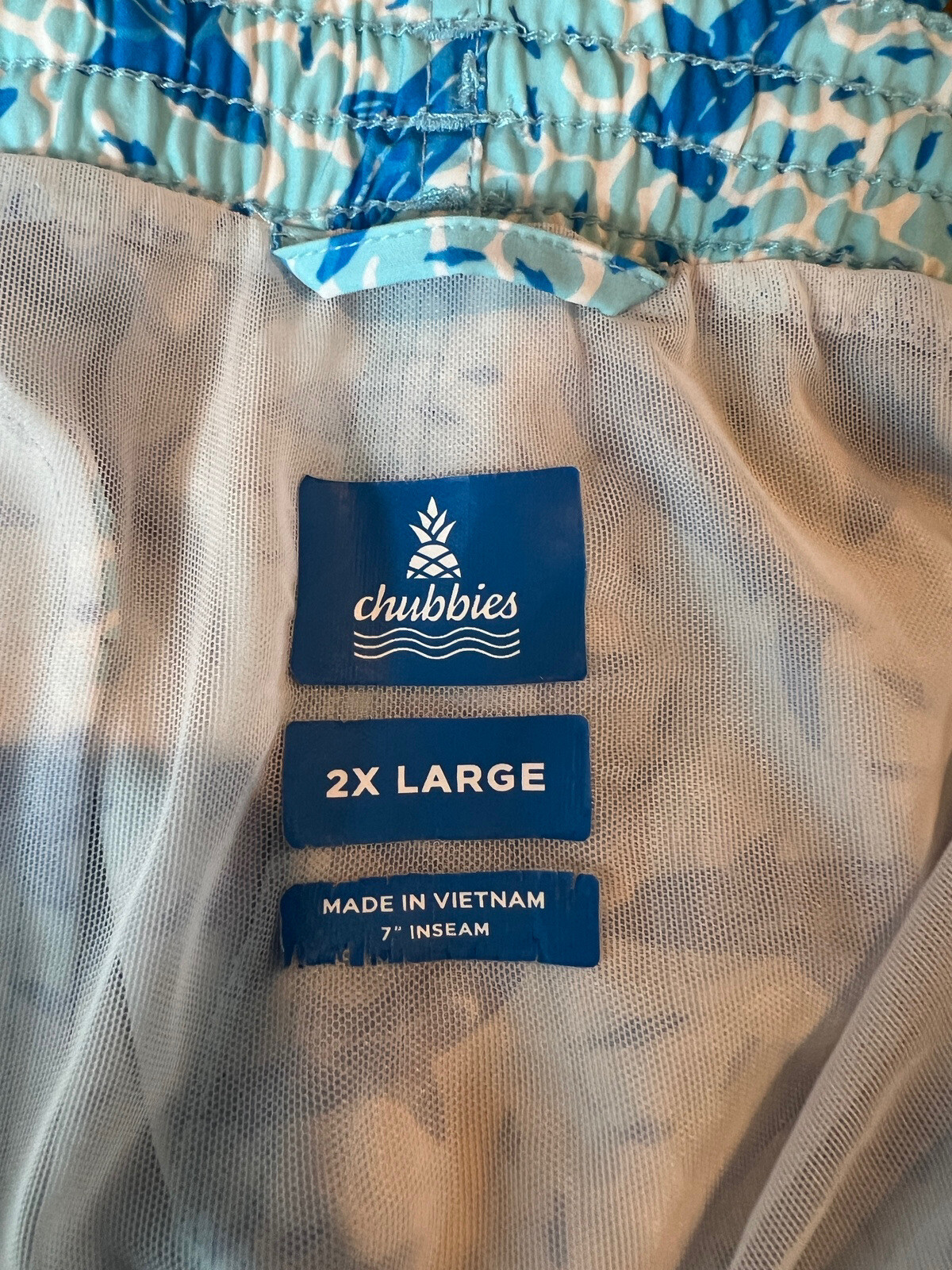 Chubbies 7" Blue The Shark Sides Classic Drawstring S… - Gem