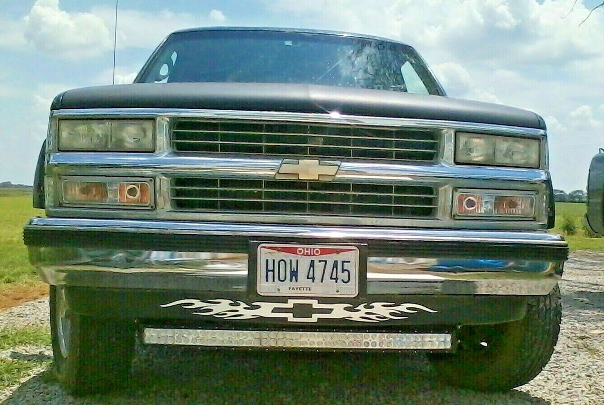 Chevy Bowtie With Flames Tattoo CHEVY FLAME Vinyl Decal Sticker Set *5