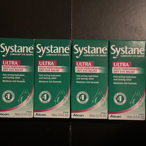 x4 Systane Ultra 10ml Lubricant Eye Drops Exp 26/27 Dry Red Eyes Relief ...
