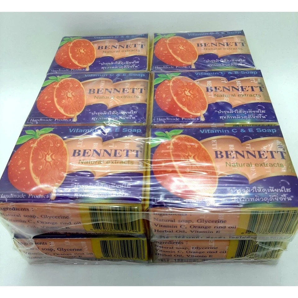 2 X BENNETT Soap Vitamin C&E Soap Natural Extracts Skin Glow Deodorize ...