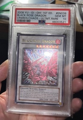 YUGIOH PSA 10 Black Rose Dragon CSOC-EN039 Ultimate Rare 1st Edition ...