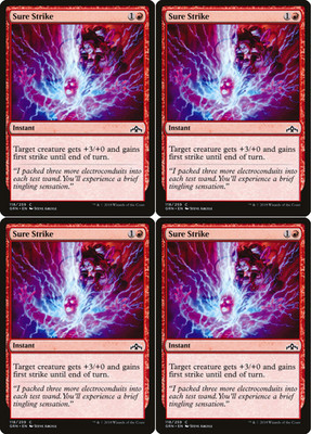 Sure Strike X4 Guilds of Ravnica #118 MTG Magic the Gathering NM 2Fire ...
