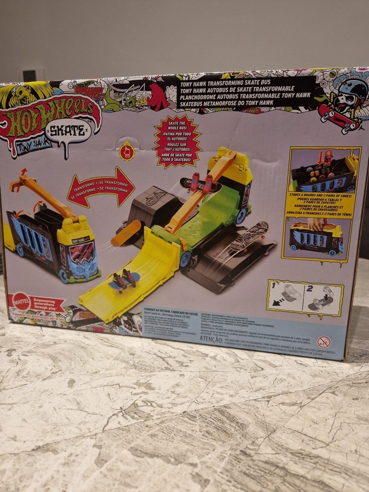 Hot Wheels Skate Tony Hawk Transforming Skate Bus with Accessories | eBay