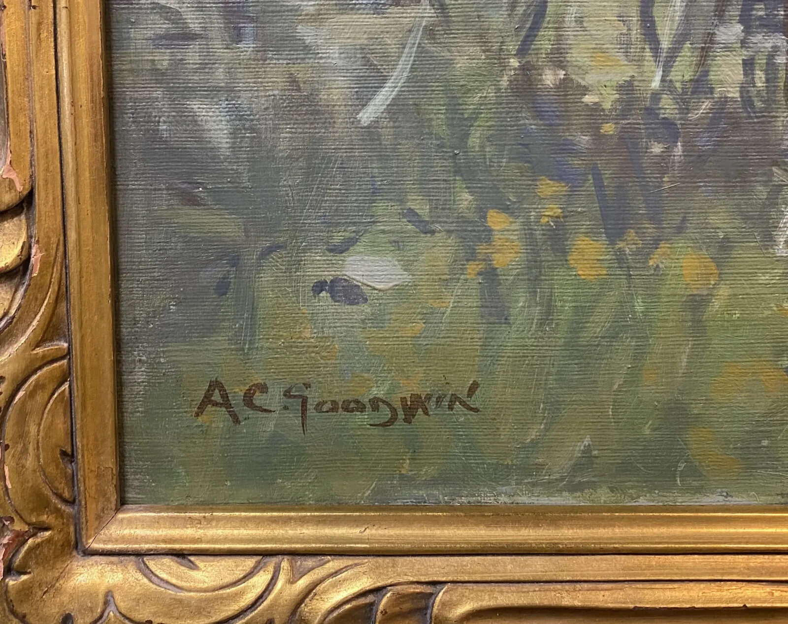 A.C. Goodwin Oil Painting, Golf Course, Possibly the Country Club ...