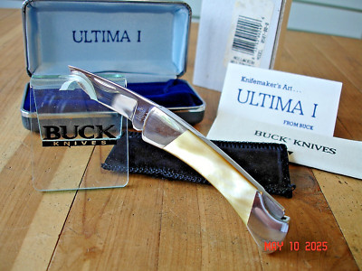 @@ PRE 1986 BUCK KNIFE ULTIMA 1 506 ~ MP 425M BLADE GOLD MOTHER OF ...