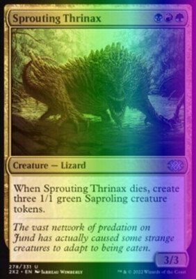 MTG Magic the Gathering Sprouting Thrinax (278/603) Double Masters 2022 ...