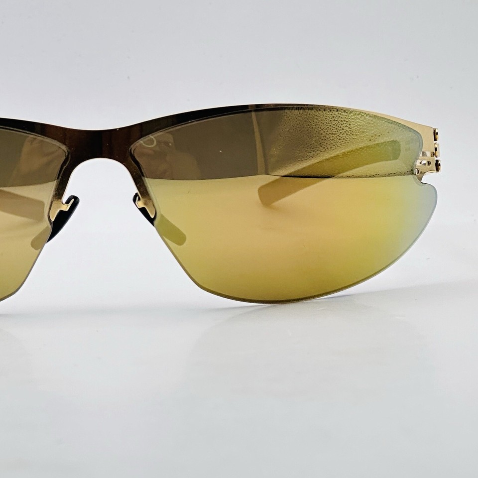 Ic berlin Sunglasses Ladies Men's Oval Gold Mirrored Model S85 Grünau ...