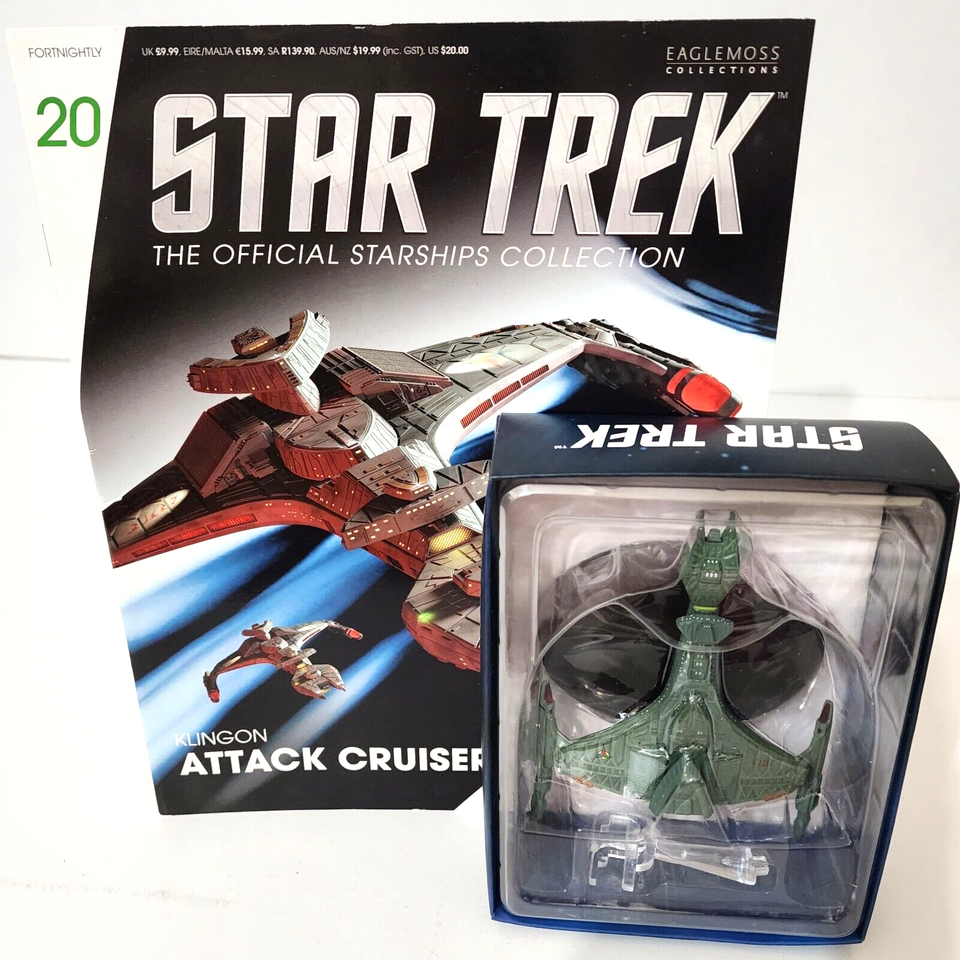 Star Trek KLINGON ATTACK CRUISER No. 20 Diecast Starships Collection ...