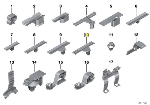 BMW Cable Wiring Harness Loom Holder Clip 8362787 61138362787 New ...