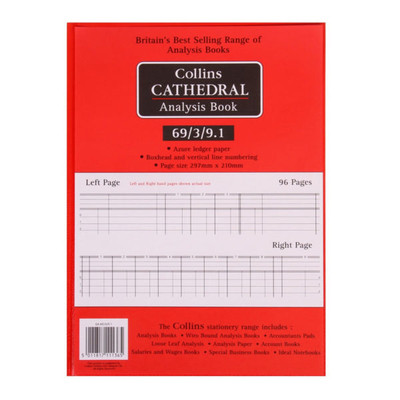 Collins Cathedral Analysis Book 69/3/9.1 Petty Cash 96 Pages 8111367 ...
