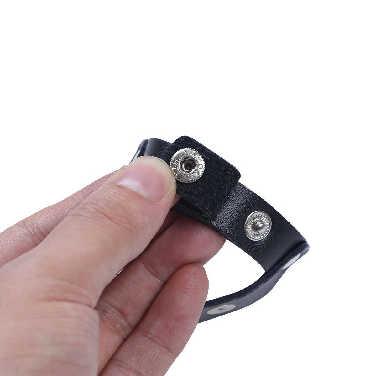 Mens Leather Stretchy Erection Penis Hole Strap Delay Cock Ball ...