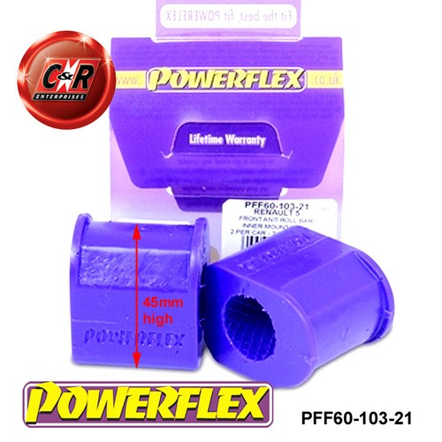 Powerflex Fr Anti Roll Bar Inner Mounts 21mm For Renault 5 GT Turbo ...