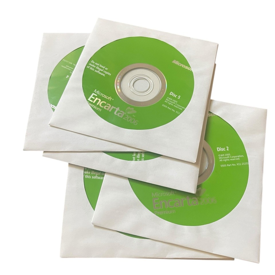 MICROSOFT ENCARTA 2006 PC SOFTWARE REFERENCE LIBRARY 1 CD PC CD ROM ...