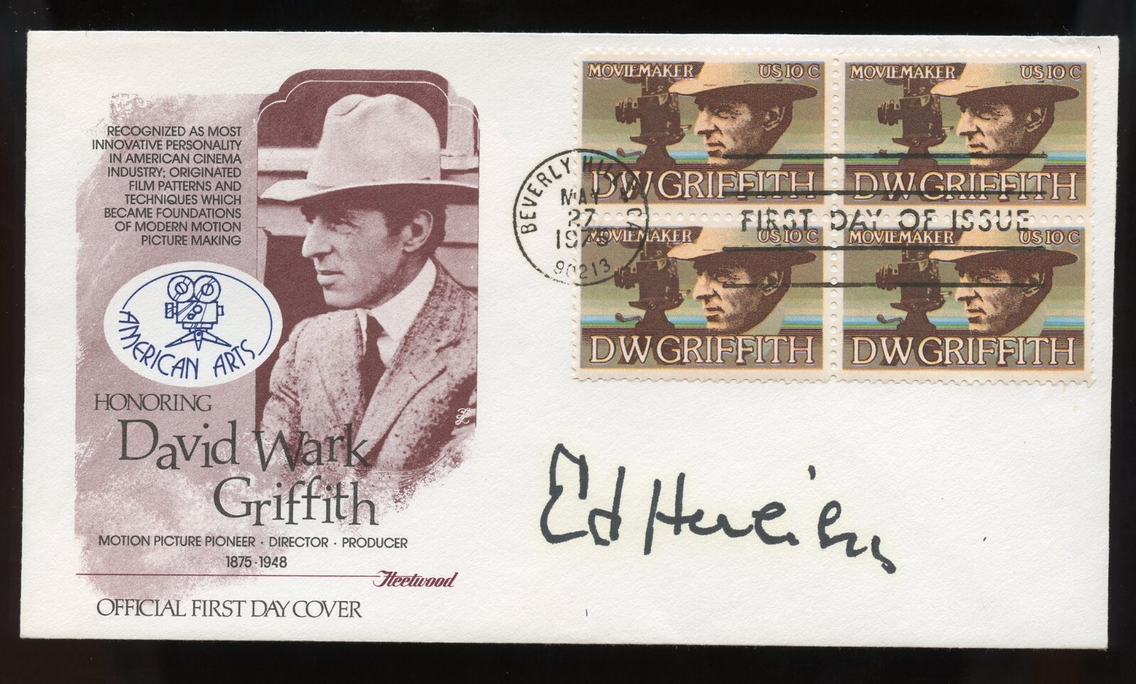 Ed Herlihy d1999 signed autograph Newsreel Narrator Universal ...