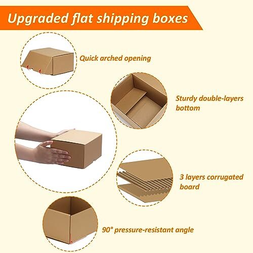 8x6x4 inches Shipping Boxes Set of 25 Brown Corrugated Cardboard Box ...