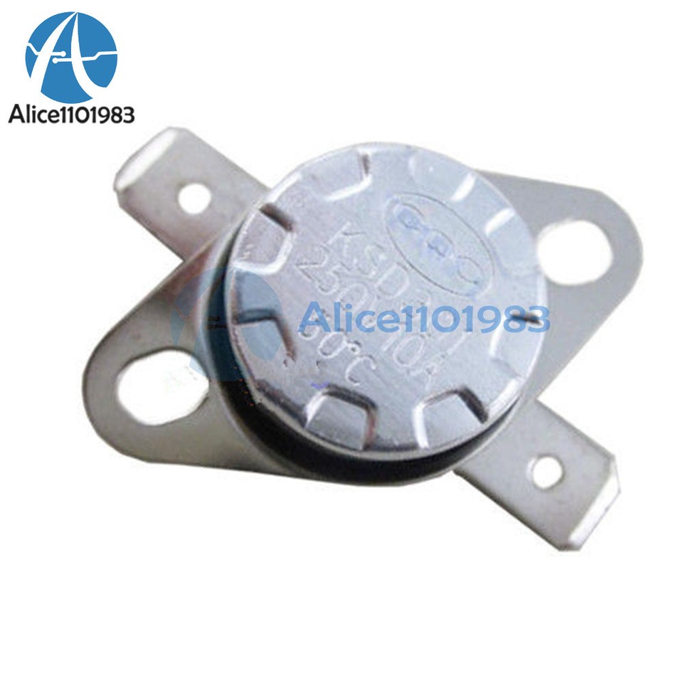 KSD301 50°C / 122°F Degree Celsius NC Temperature Switch Thermostat 10A ...