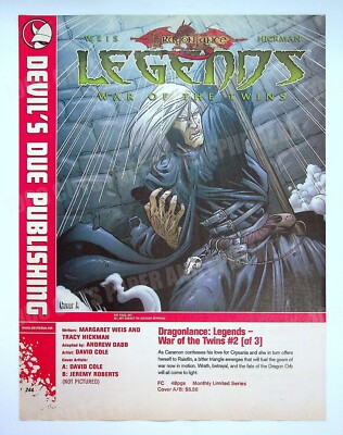 Dragonlance Legends Devil's Due Comics 2008 Print Magazine Ad Poster ...