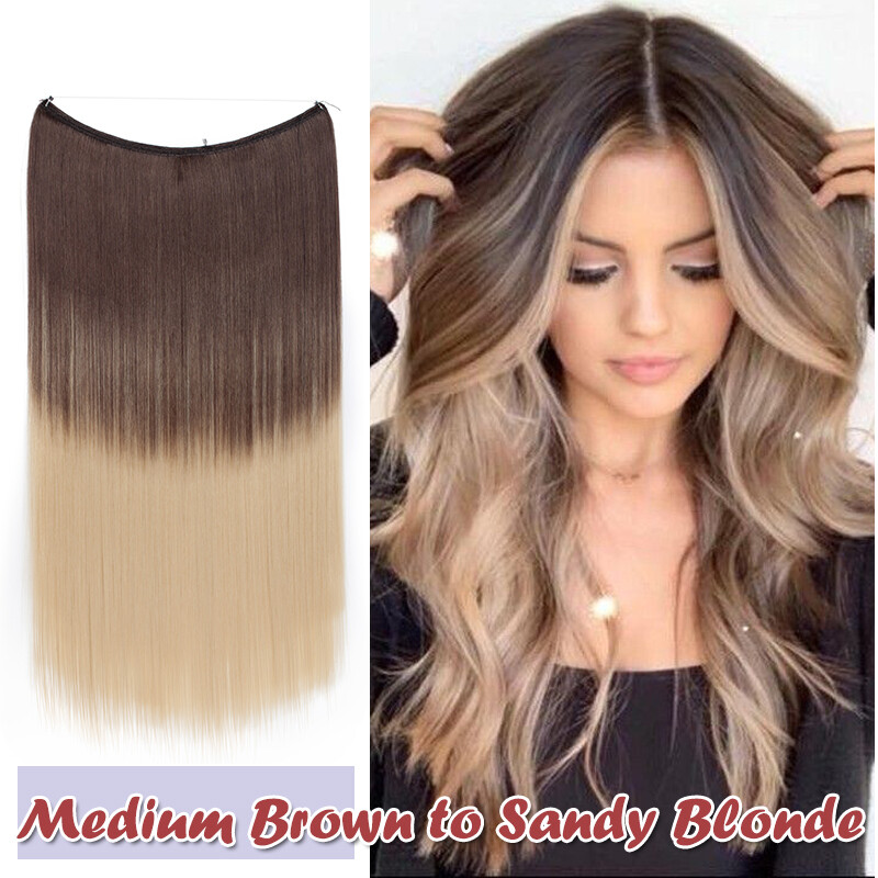 100% Natural As Human Thick Invisible Wire Softs Secret Wire In Hair ...