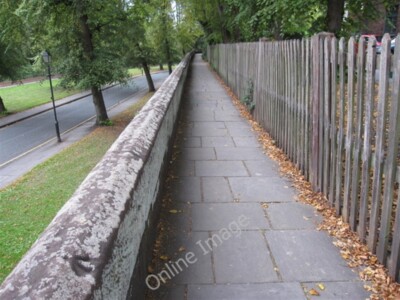 Photo 6x4 The city walls towards the Little Roodee Chester Looking ...