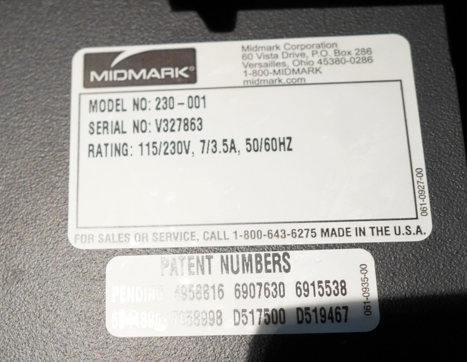 Ritter Midmark 230-001 Procedure Exam Chair with Hand Control | eBay